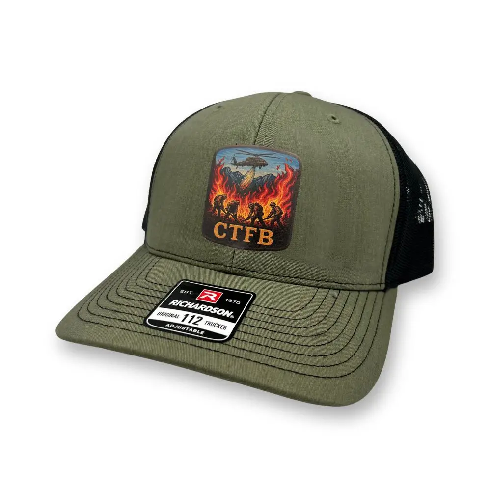 Black Hawk Helicopter Hat Loden/Black — Center Design - Caught The Fire ...